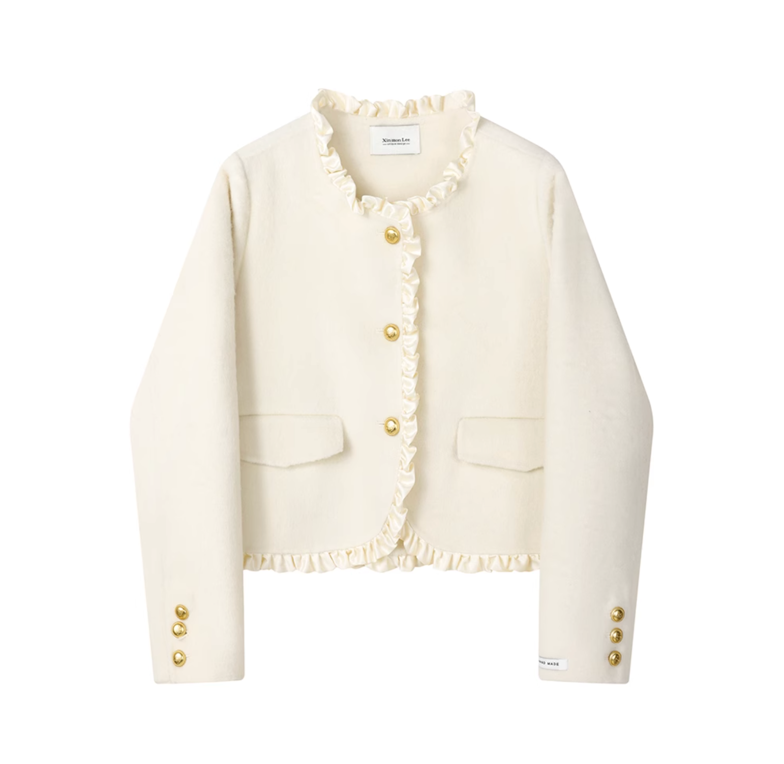 frill line ivory jacket RI1086 – ria